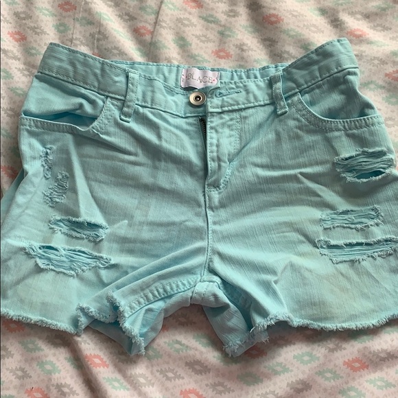 The Children's Place | Bottoms | Light Blue Jean Shorts With Rips ...